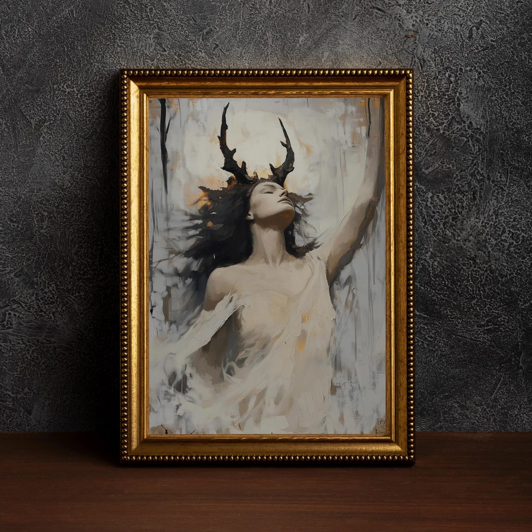 Lilith Art - Mythology Wall Art,gothic Lilith Portrait,cottagecore ...