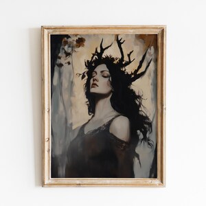 Lilith Art - Mythology Wall Art,gothic Lilith Portrait,cottagecore ...