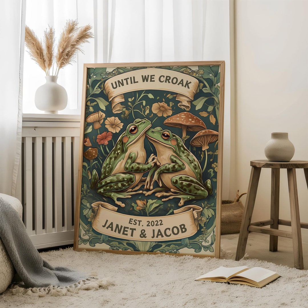 CUSTOM Couple Gift -until We Croak- Cute Frog Couple Gift,valentine's ...