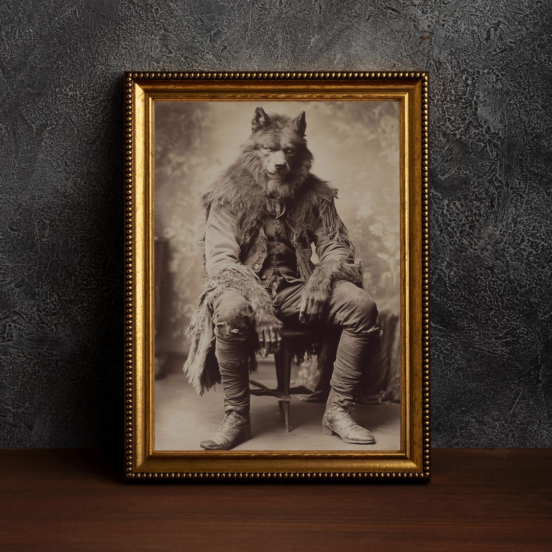Werewolf Photograph -dark Academia Print,vintage Gothic Prints,old ...