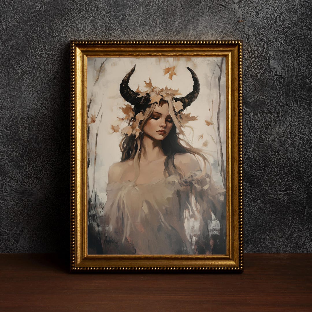 Lilith Art - Mythology Wall Art,gothic Lilith Portrait,cottagecore ...