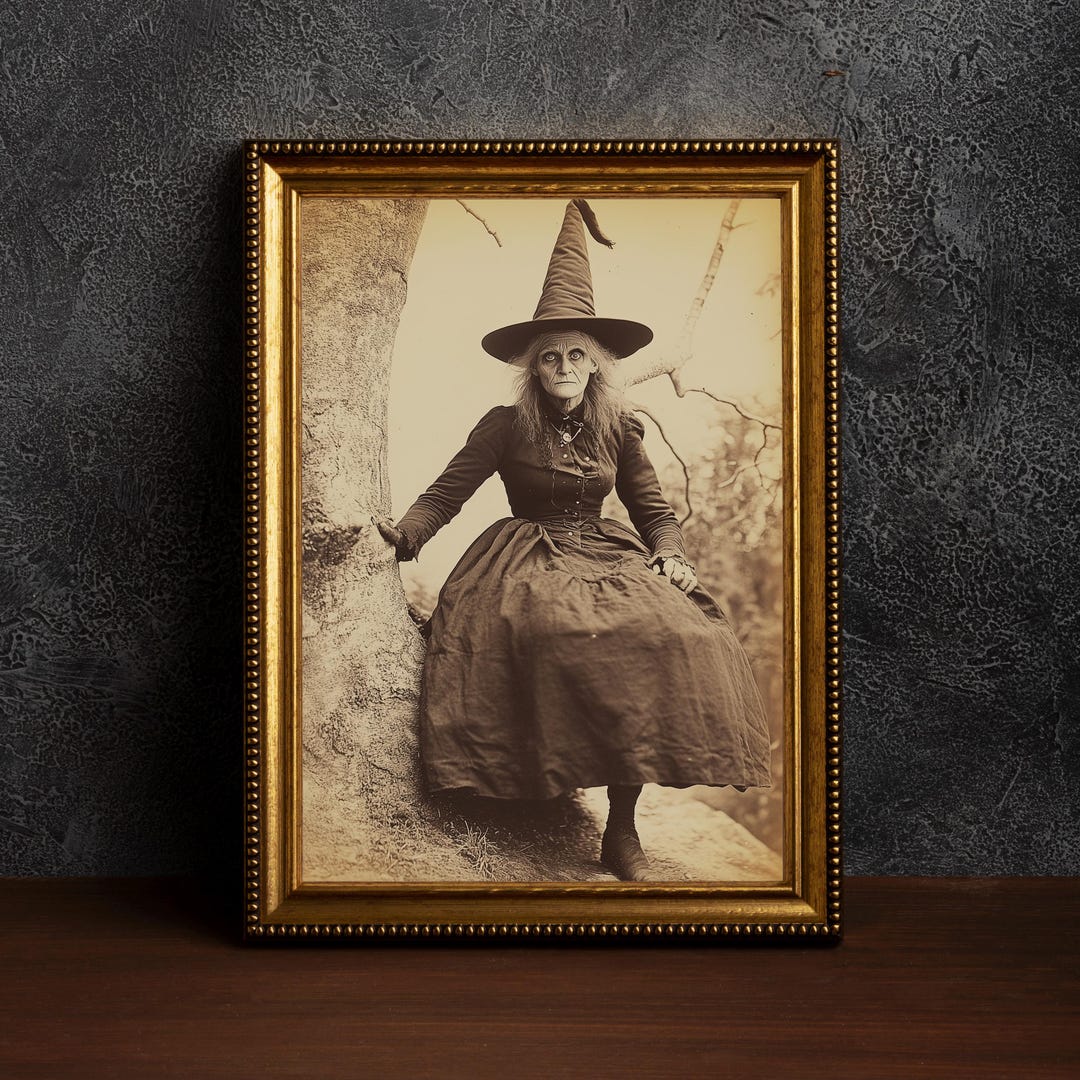 Retired Witch -dark Academia Print,vintage Gothic Prints,old Photo ...