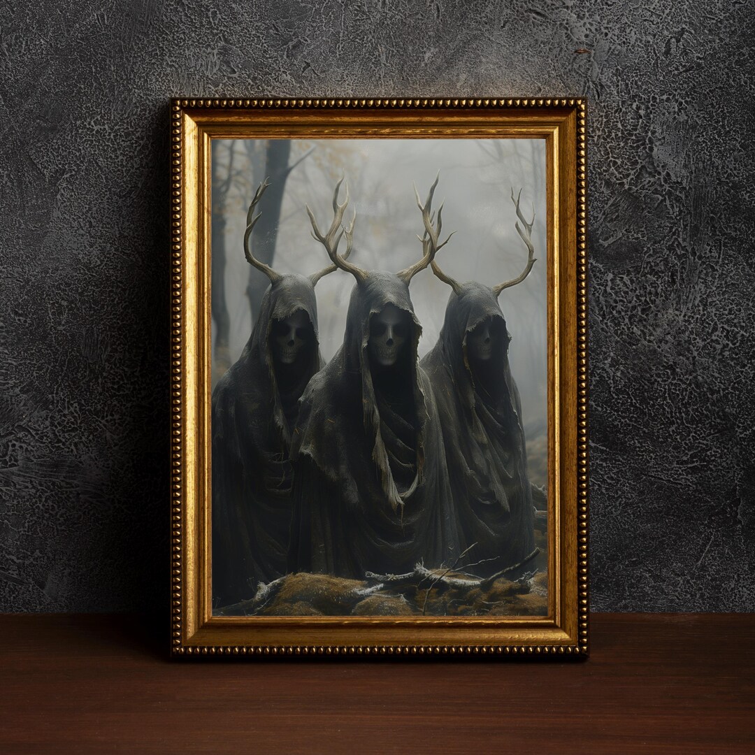 The Coven Dark Academia Print,Gothic Prints,Old Photo Style Art,Occult ...