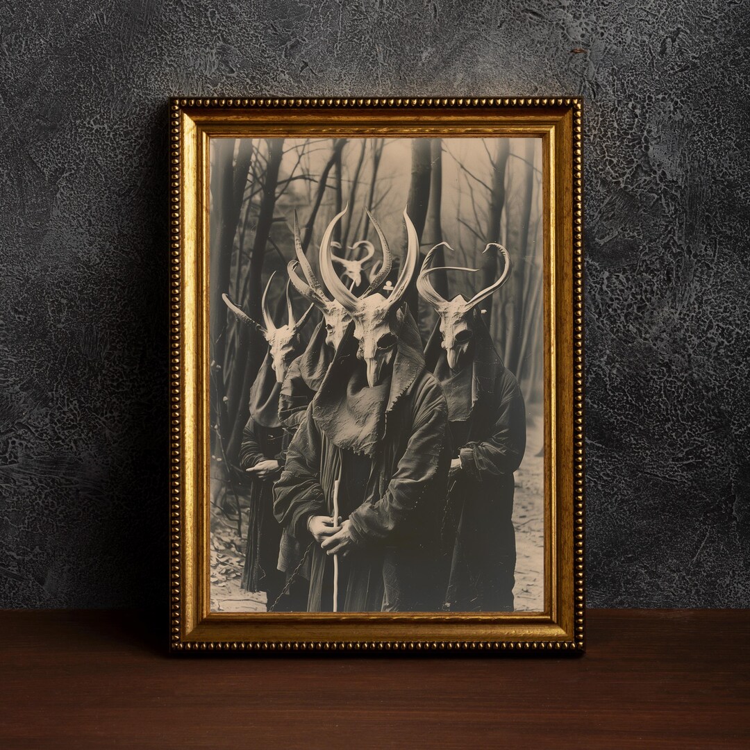 The Coven -dark Academia Print,gothic Prints,old Photo Style Art,occult ...