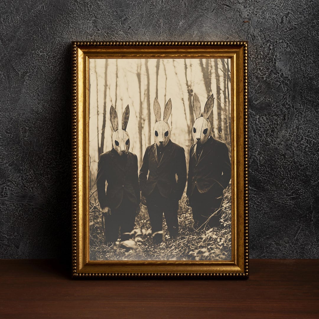 Rabbit Cult of the Forest -dark Academia Print,vintage Gothic Prints ...