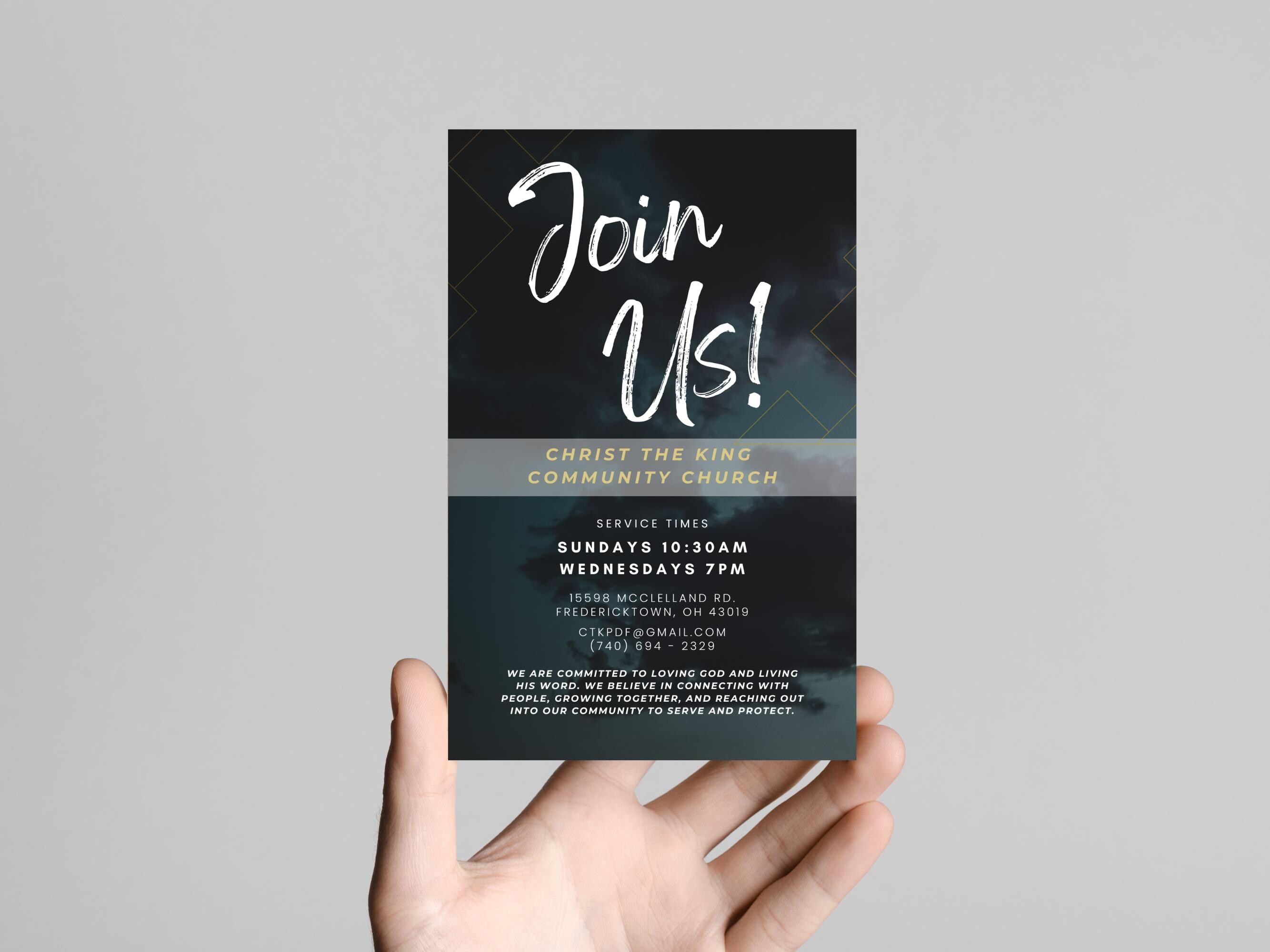 Join Us Church Invite Flyer, Church Outreach Invite, Modern Church ...