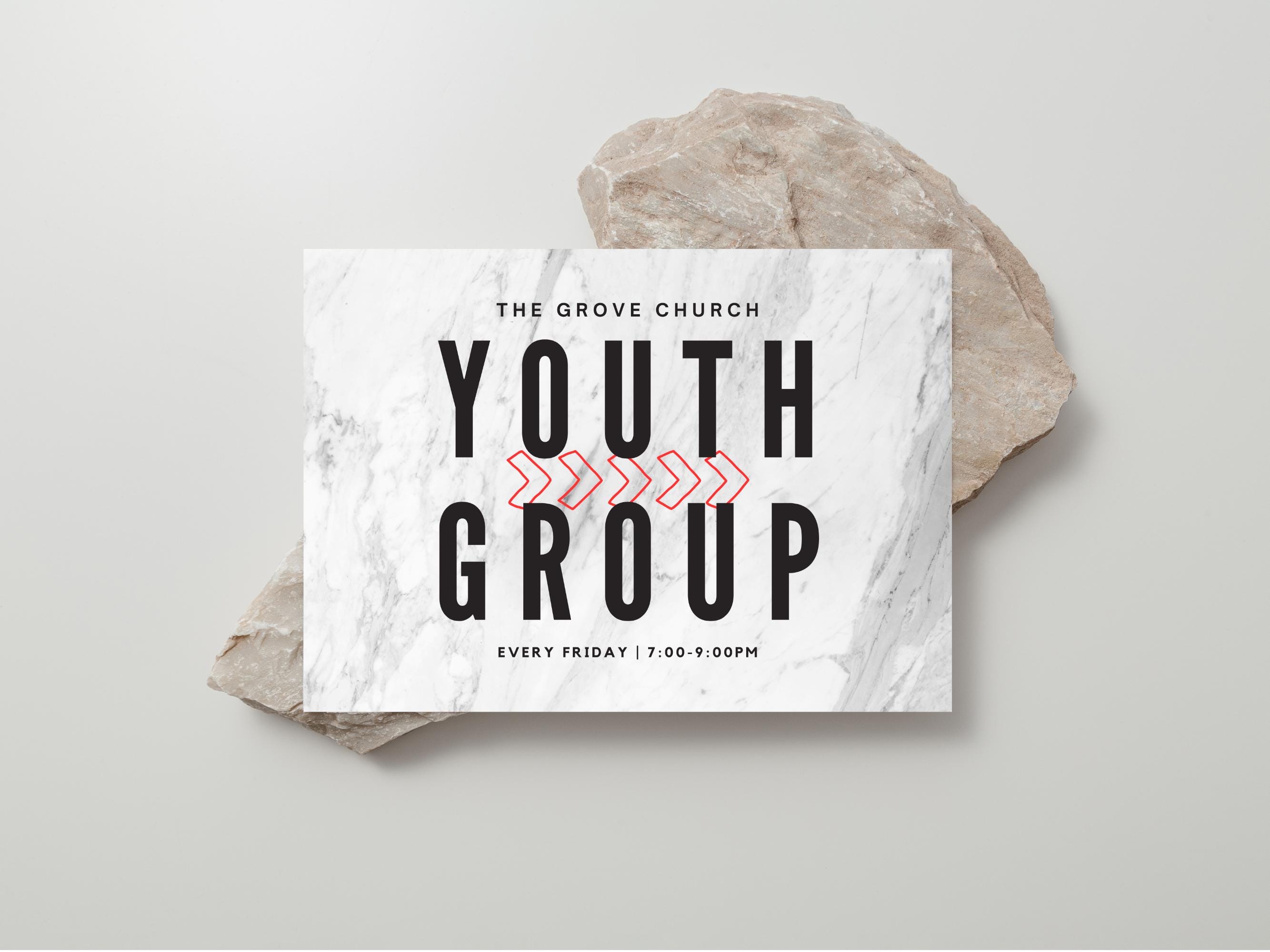 Youth Group Flyer, Youth Group Invite Card, Church Youth Event Invite ...