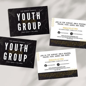 Youth Group Flyer, Youth Group Invite Card, Church Youth Event Invite ...