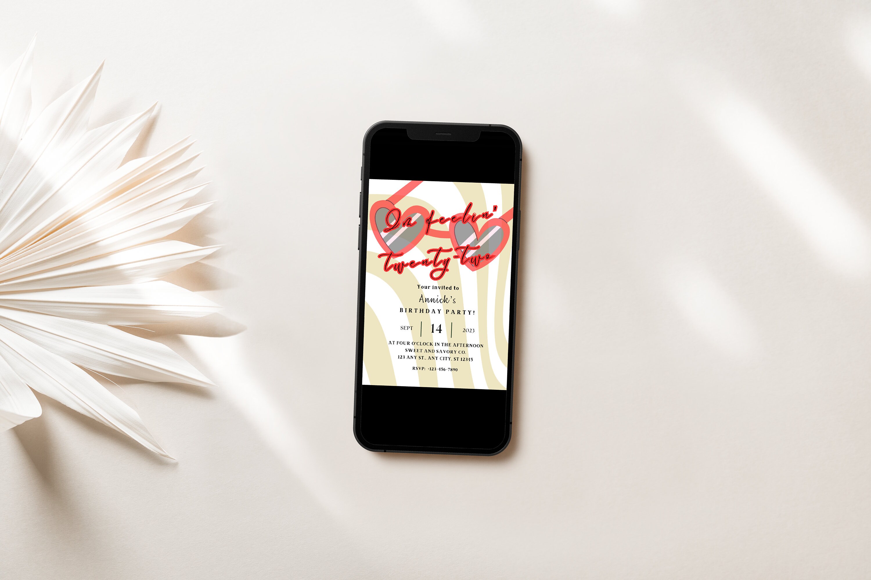 Feeling 22 Invite, in My Birthday Era Invite, Swiftie Invite, Groovy ...