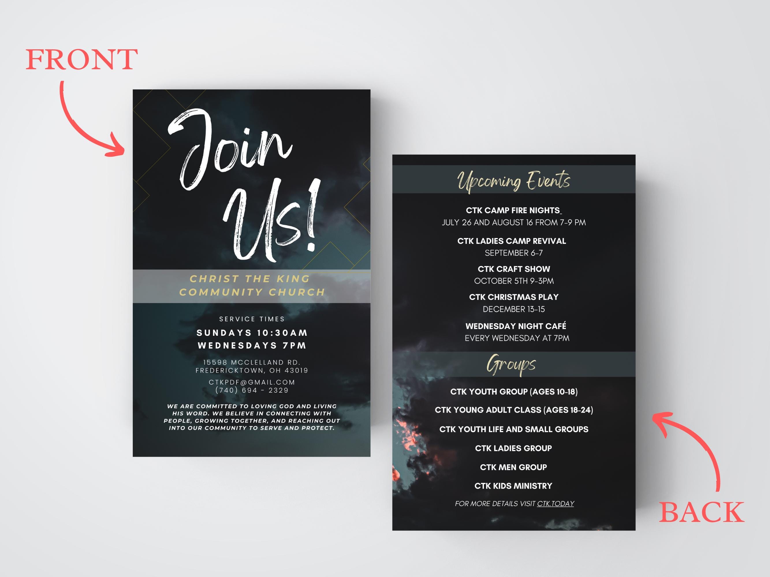 Join Us Church Invite Flyer, Church Outreach Invite, Modern Church ...