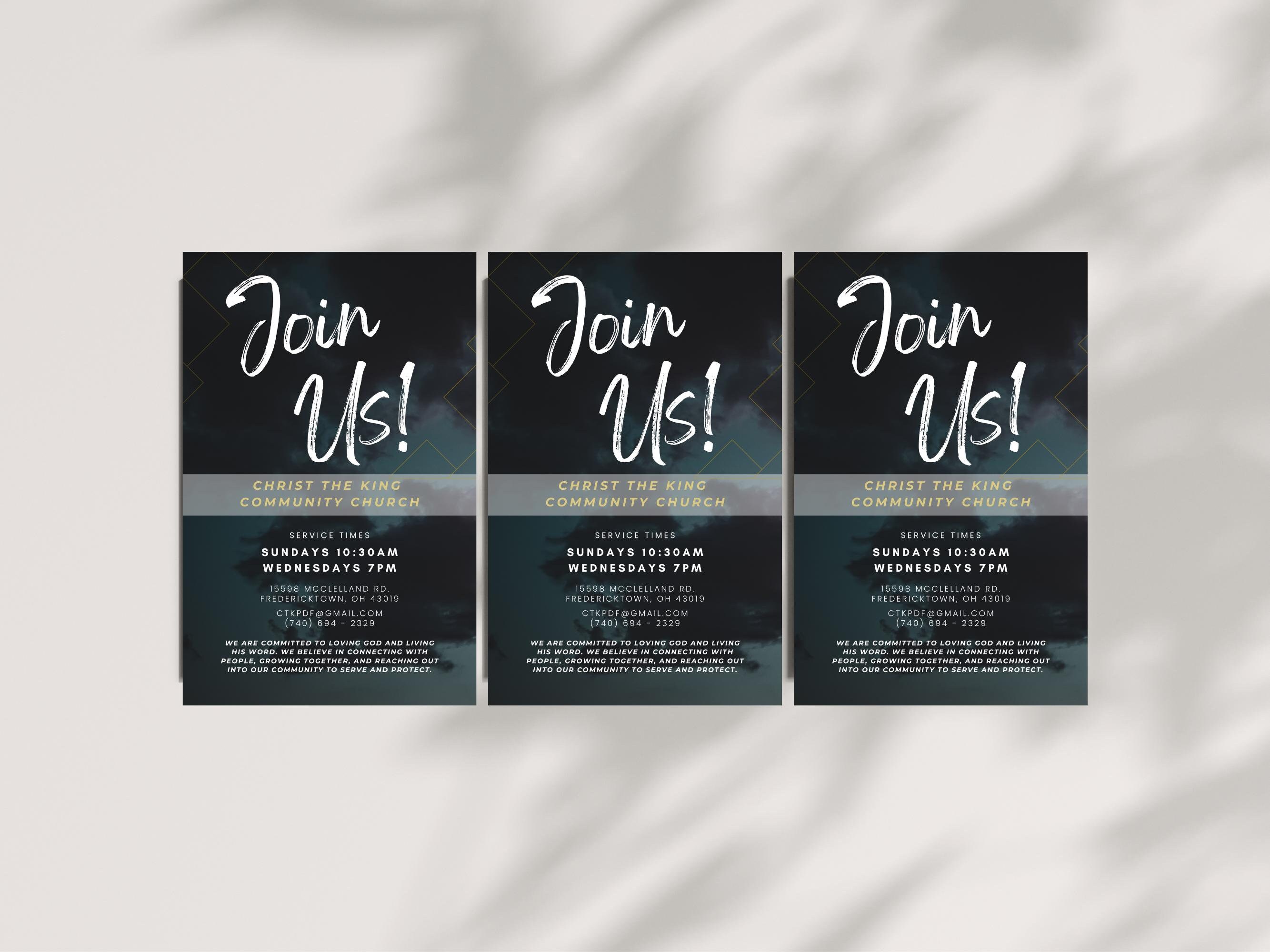 Join Us Church Invite Flyer, Church Outreach Invite, Modern Church ...