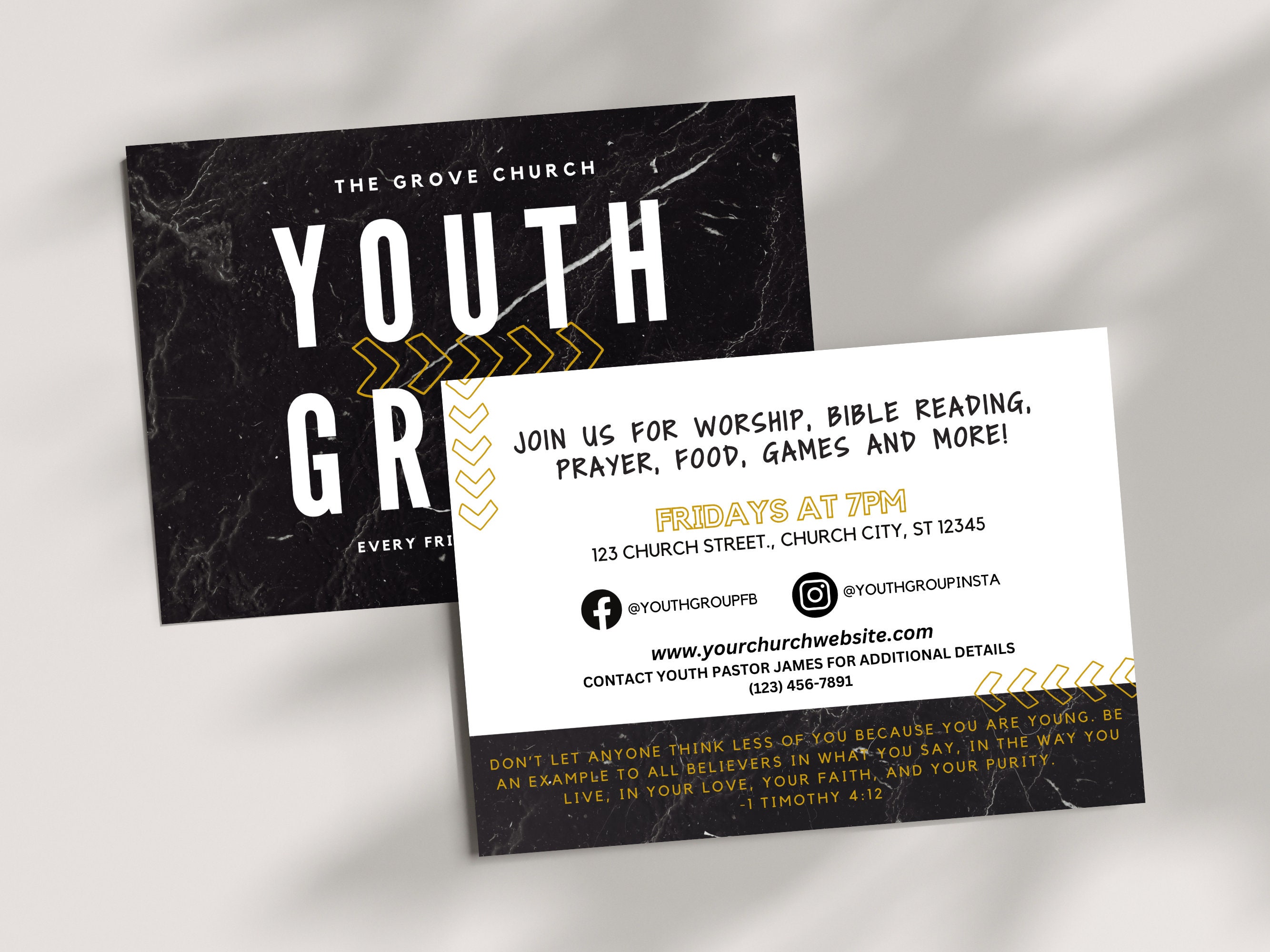 Youth Group Flyer, Youth Group Invite Card, Church Youth Event Invite ...