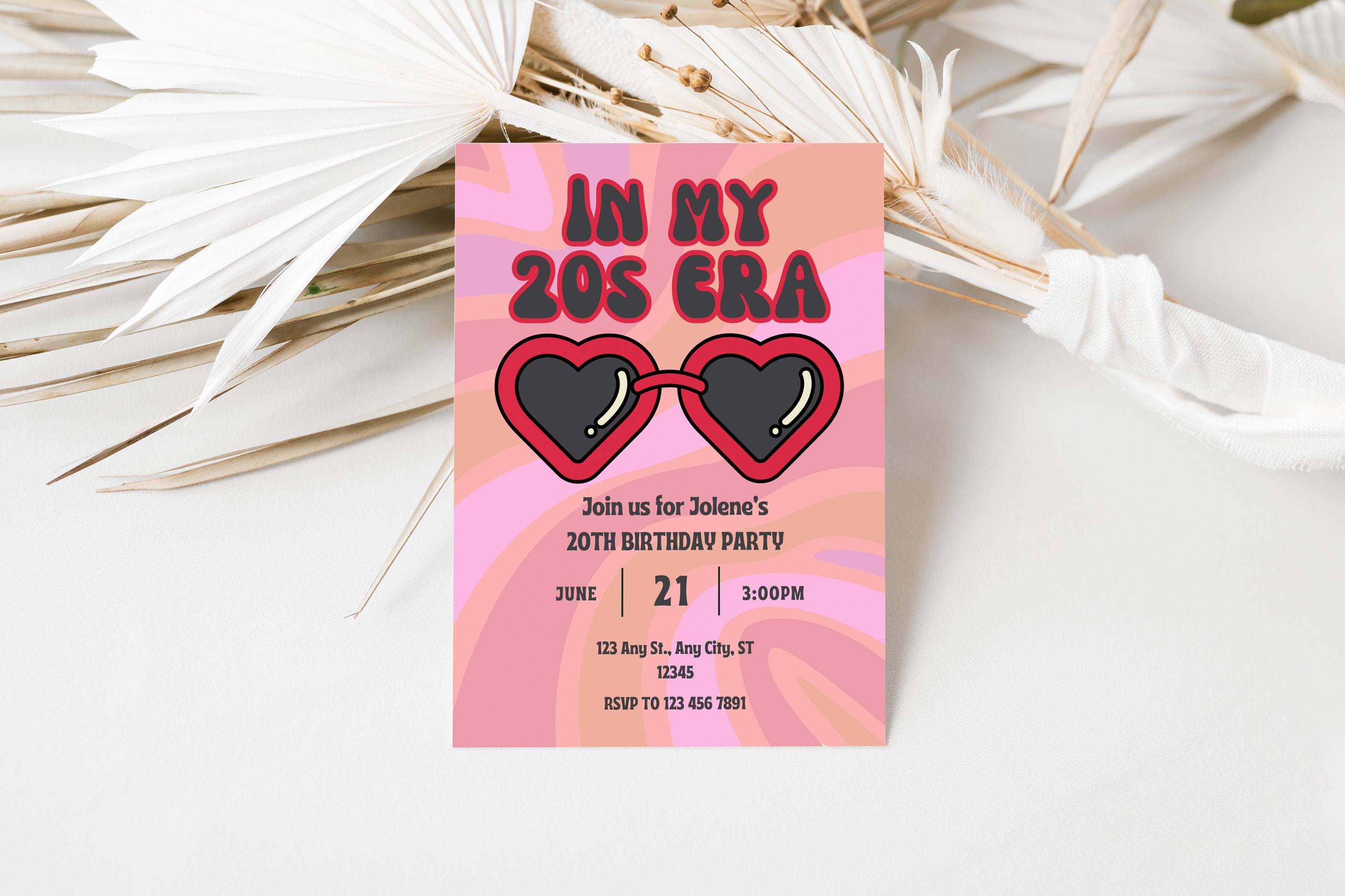 In My Birthday Era Invite, in My 20s Era Invite, 20th Birthday Invite ...