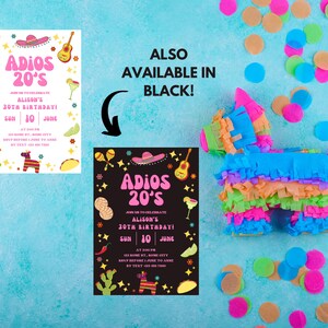 Adios 20s Invite, Adios to My Twenties Invite, Mexican Party Invite ...