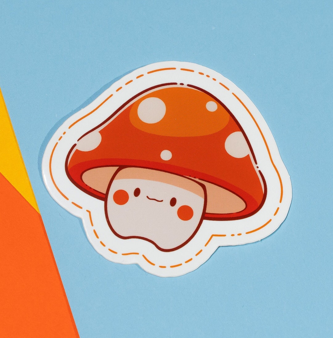 Cute Mushroom Sticker Vinyl Decal for Laptop and Water Bottle PNW ...