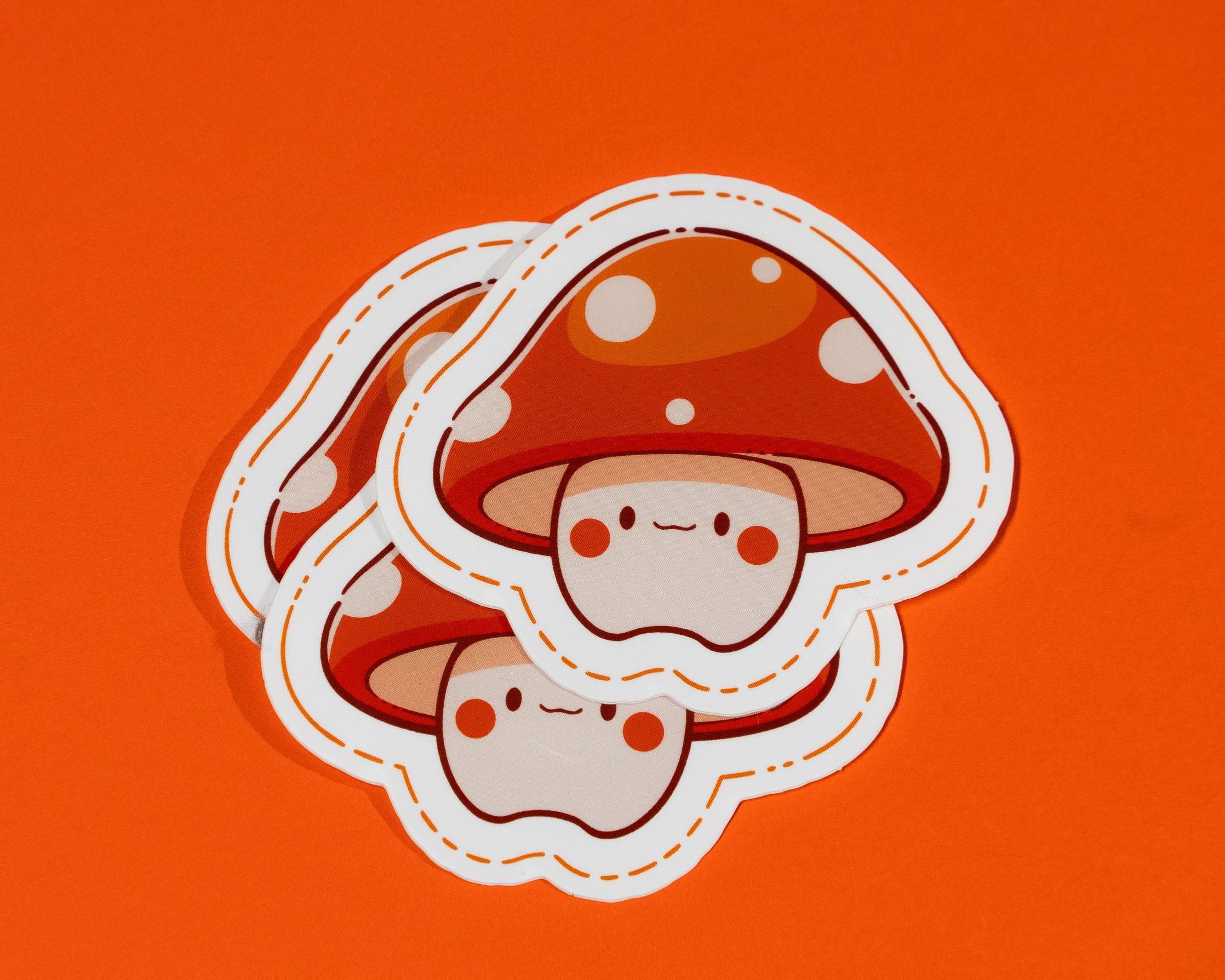 Cute Mushroom Sticker Vinyl Decal for Laptop and Water Bottle PNW ...