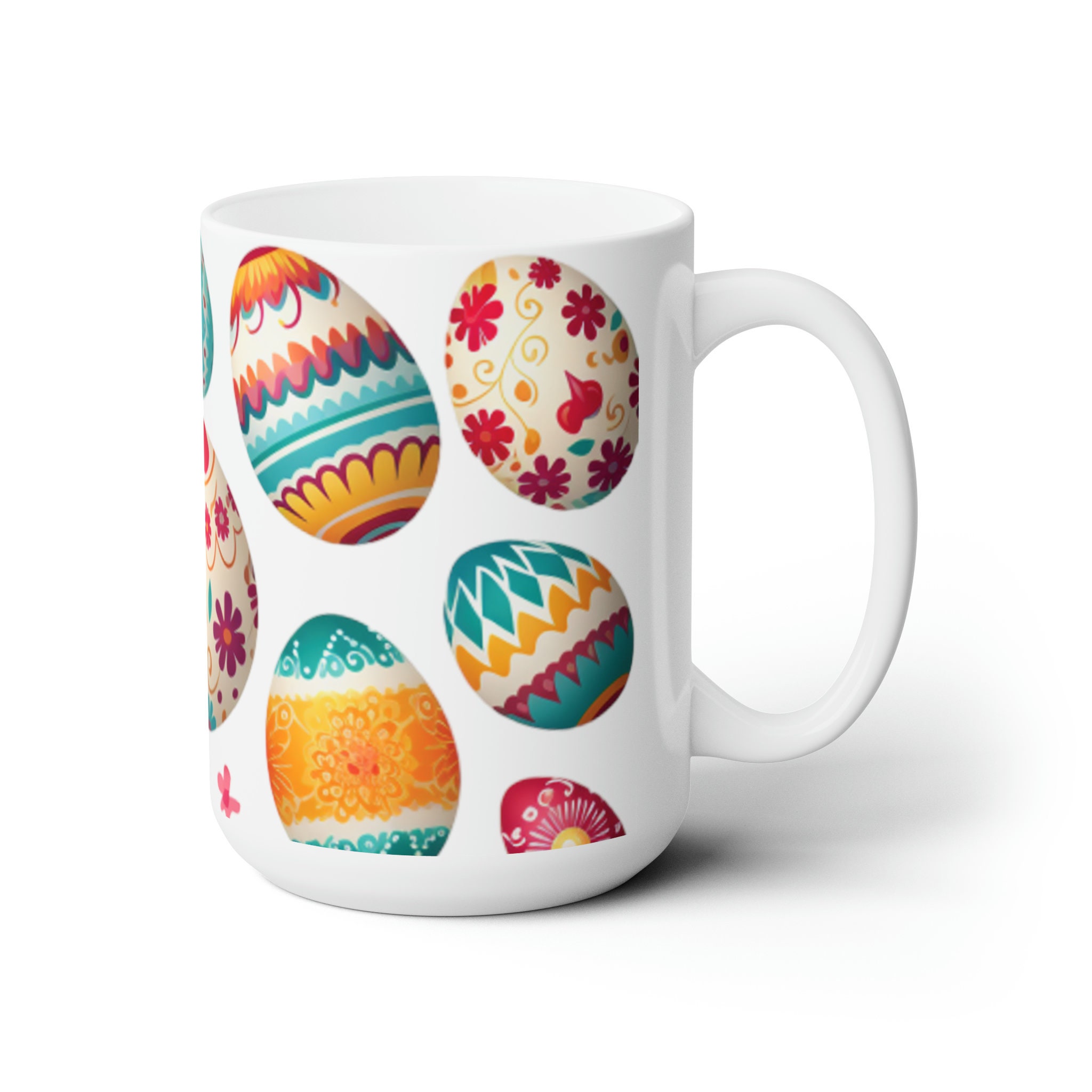 Easter Elegance, Coffee Mug, Tea Mug, Eggs Mug, Celebrate Mug, Unique ...