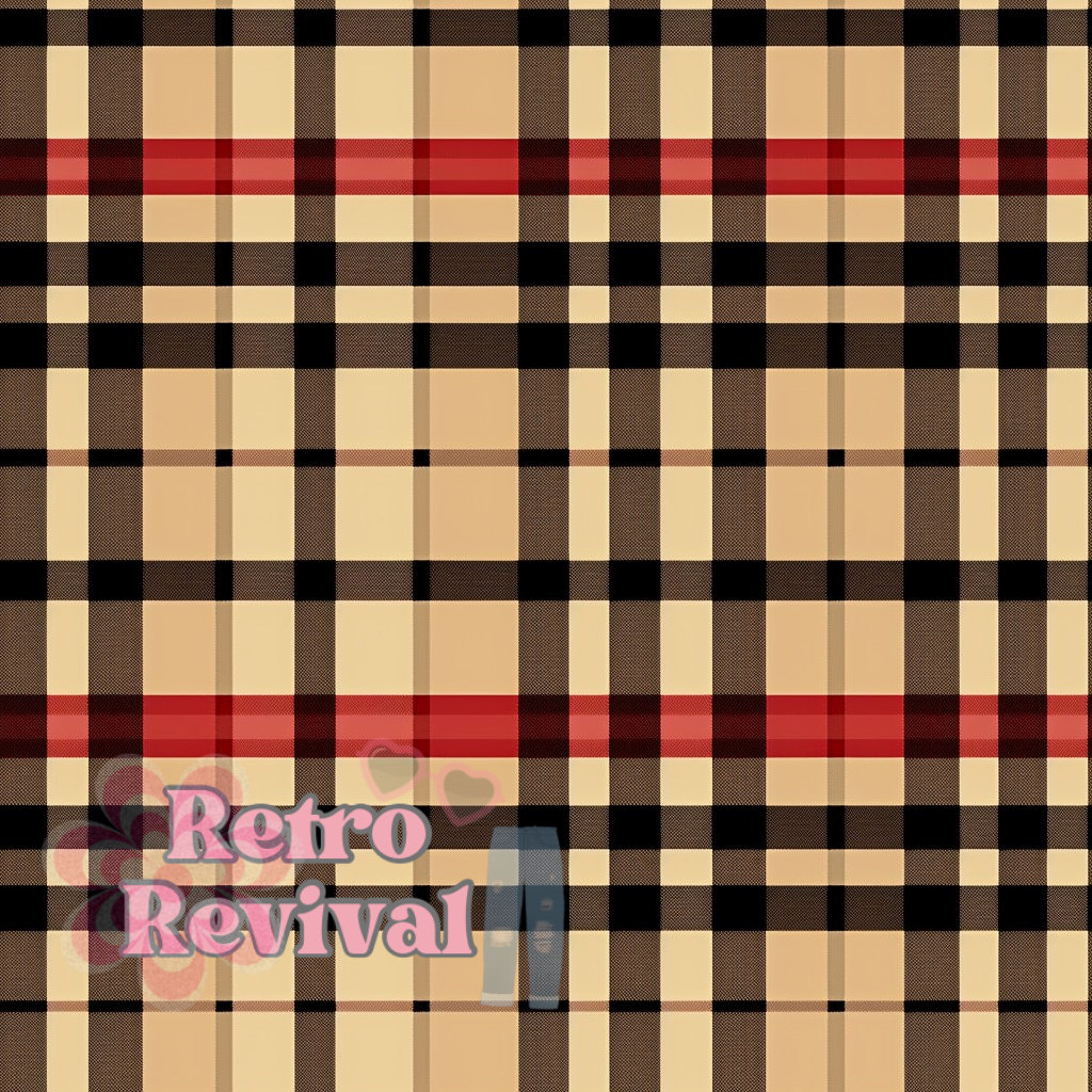 Tan and Black Plaid & Red and Black Plaid Seamless Files - Etsy
