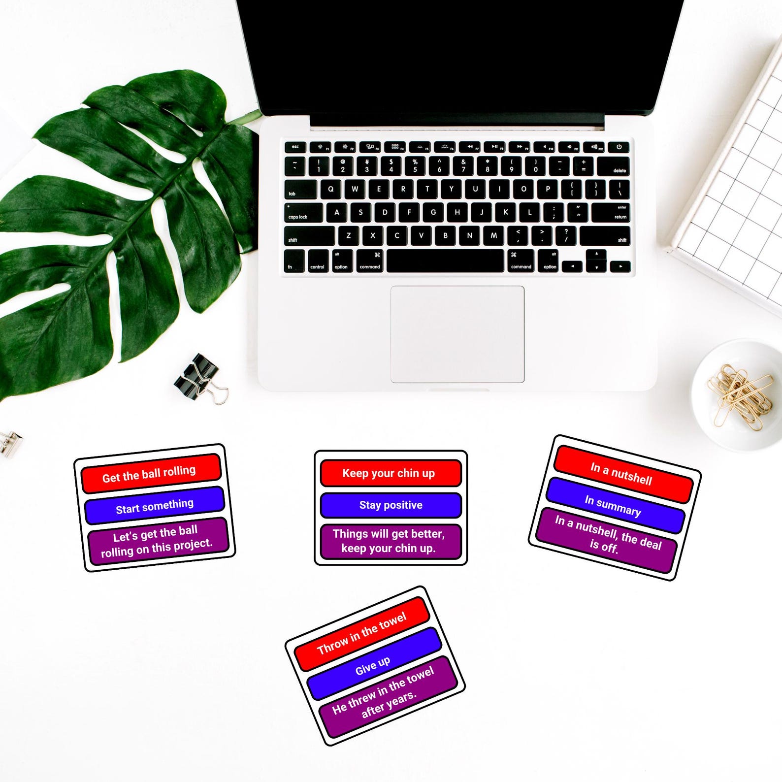 50 English Idioms Flashcards: ESL Vocabulary Learning (printable PDF ...