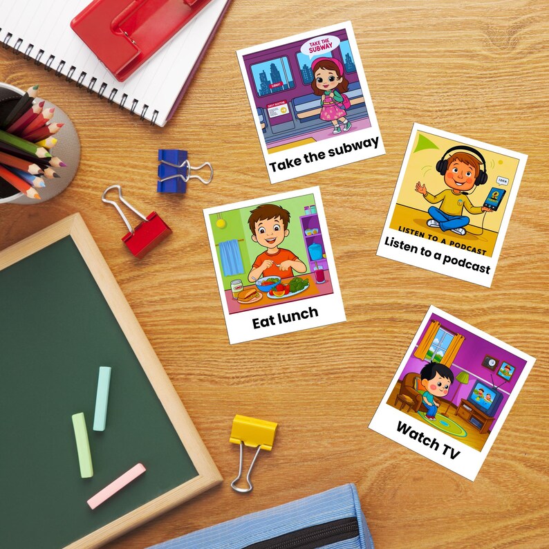 70 Daily Routines Flashcards: ESL Vocabulary Builder (printable PDF) - Etsy