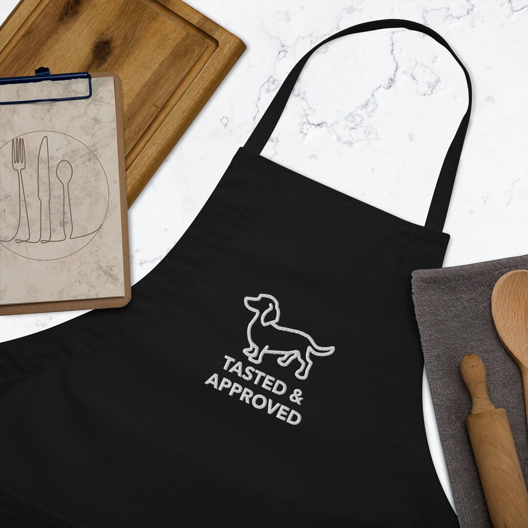 Embroidered Dachshund Apron Dachshund Apron With Pockets - Etsy