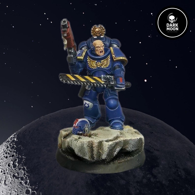 Painted Ultramarine Lieutenant / Captain Warhammer 40k Space Marines - Etsy