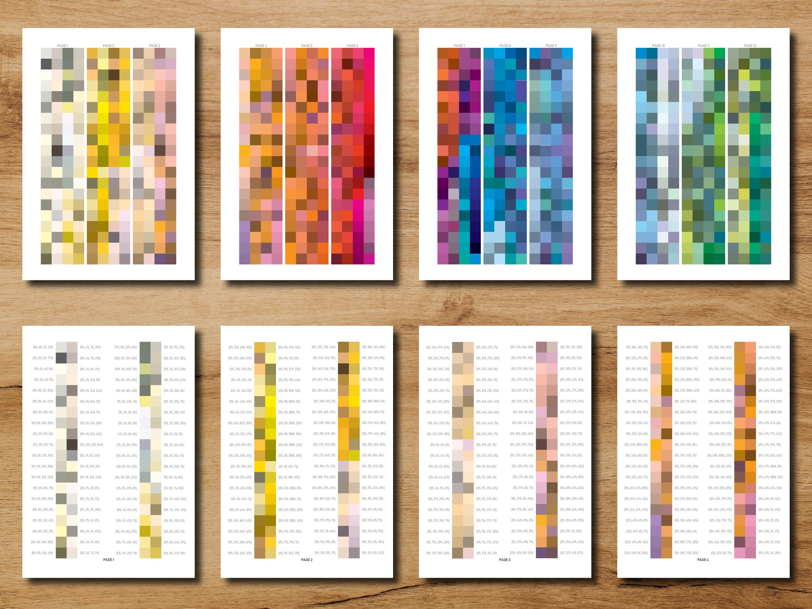 Color Harmony With CMYK Codes CMYK Codes for 960 Colors - Etsy