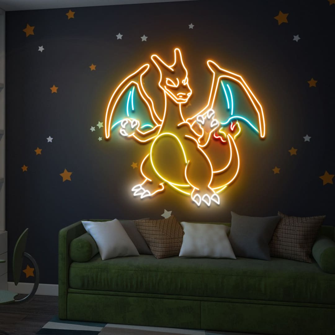 Custom Anime Charizard Poke Mon LED Neon Sign Pokemon LED - Etsy