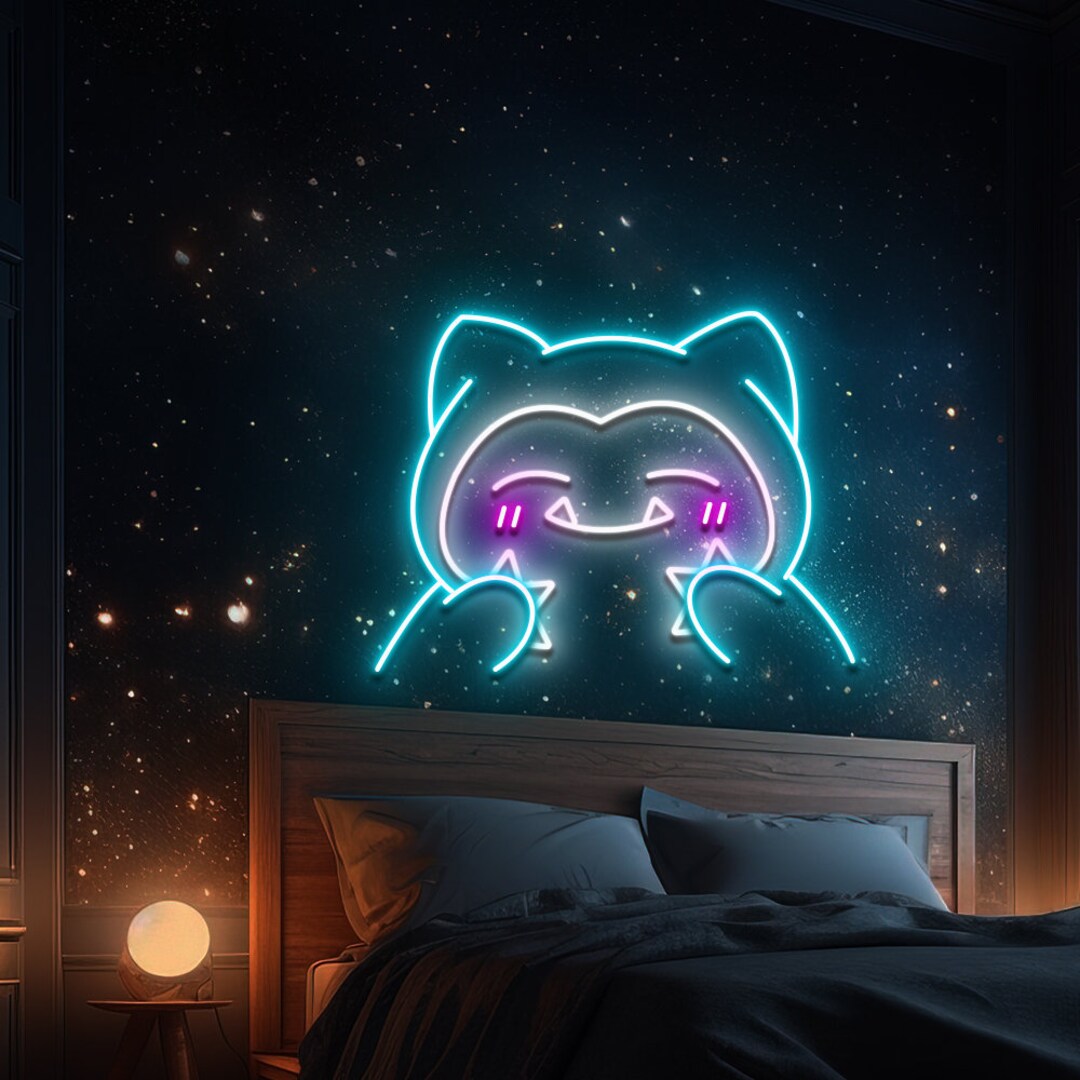 Poke Mon Led Neon Sign Snorlax Neon Sign Anime Neon Light - Etsy