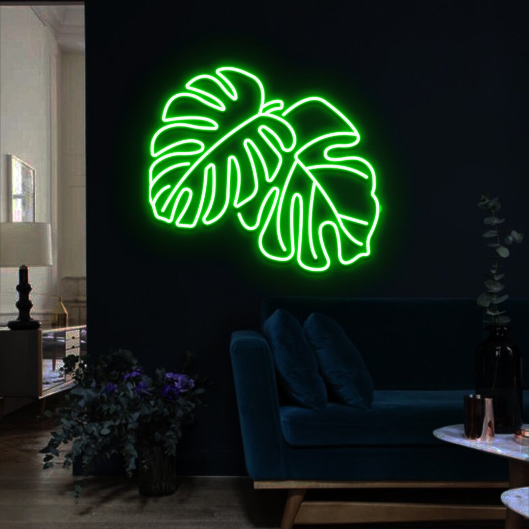 Monstera Leaf Neon Signs Plant Neon Sign Custom Neon Sign - Etsy