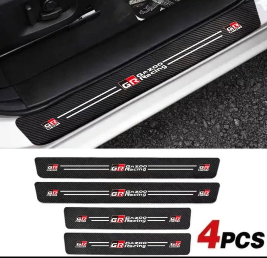 New Carbon Fiber Toyota GR Sport Gazoo Racing Door Sill Protector ...