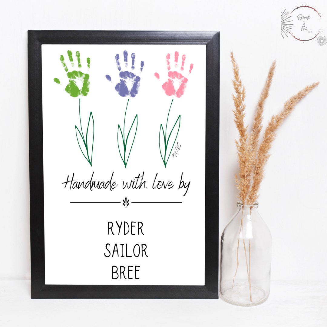 Mother's Day Teacher Appreciation Handprint Art Printable Digital ...