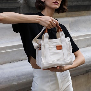 Small Tote Bag Mini Tote Bag Small Canvas Bag Mini Canvas Tote Small ...