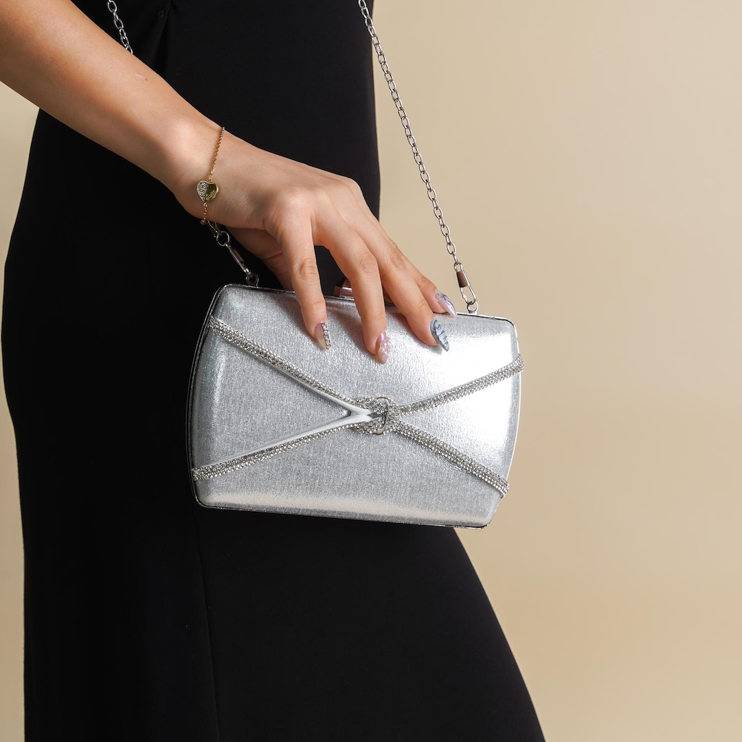 Silver Clutch Bag, Silver Evening Clutch, Clutches and Evening Bags ...