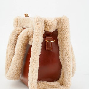 Fuzzy Tote Bag - Faux Fur Purse - Faux Fur Tote Bag - Fur Handbag ...
