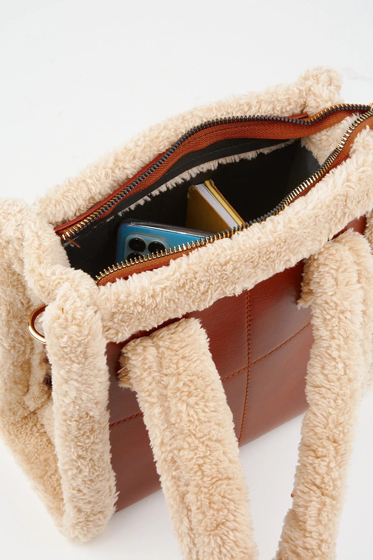 Fuzzy Tote Bag Faux Fur Purse Faux Fur Tote Bag Fur Handbag Fuzzy Bag ...