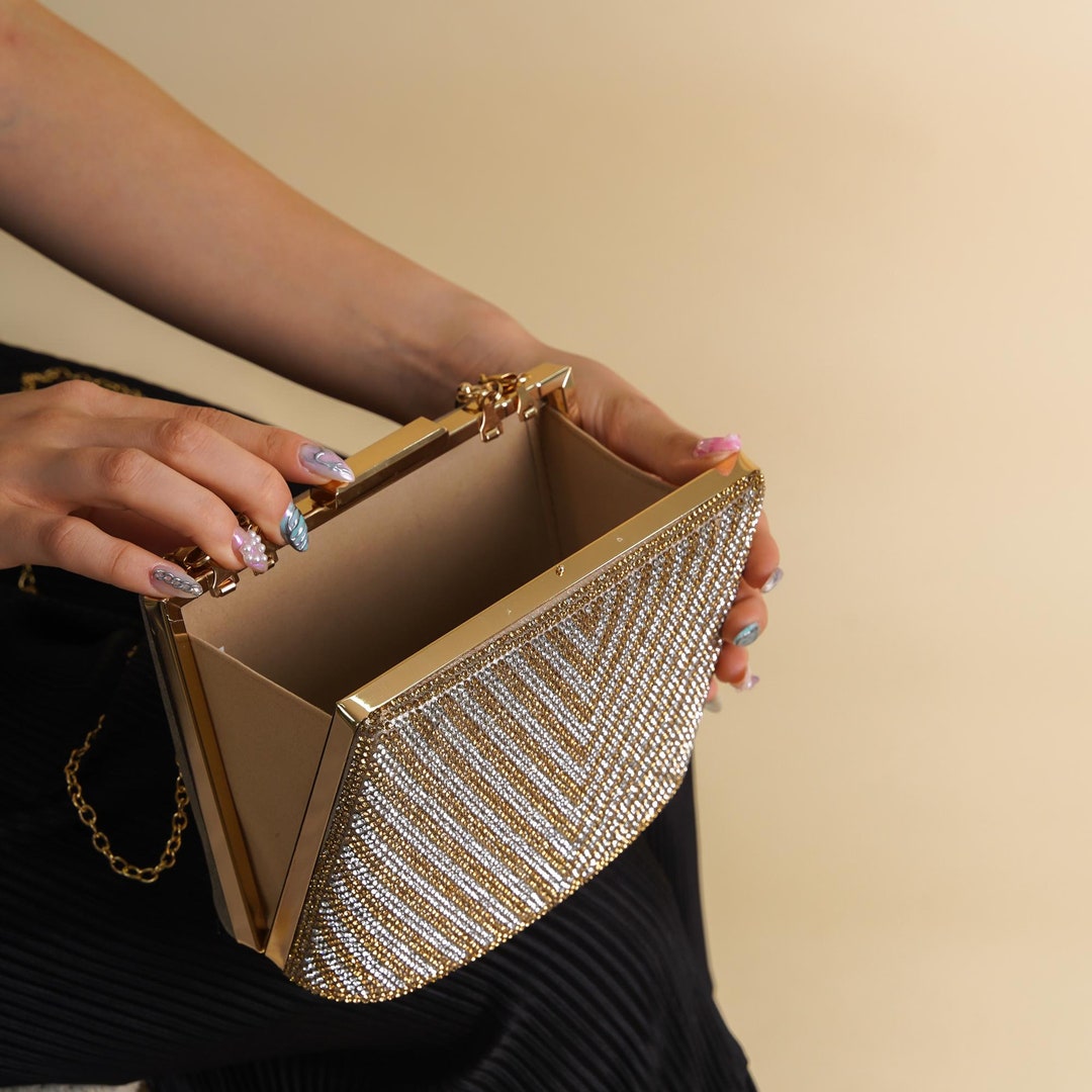 Gold Clutch Bag Gold Clutches Purse Gold Evening Bags Gold Clutch for Wedding Evening Bags for ...