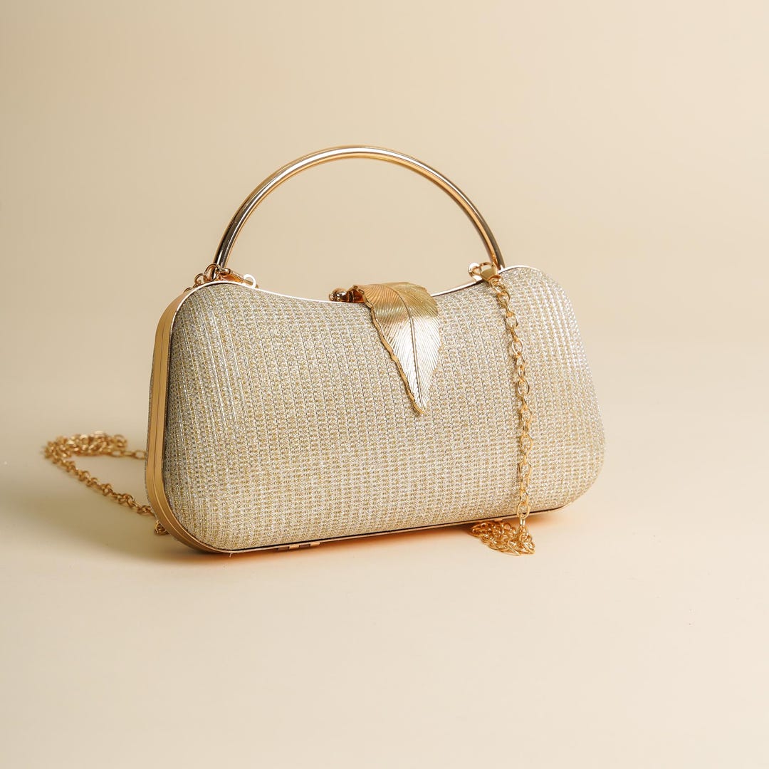 Gold Evening Bag - Gold Clutch Purse - Gold Evening Clutch - Gold ...