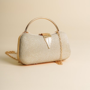 Gold Evening Bag - Gold Clutch Purse - Gold Evening Clutch - Gold ...