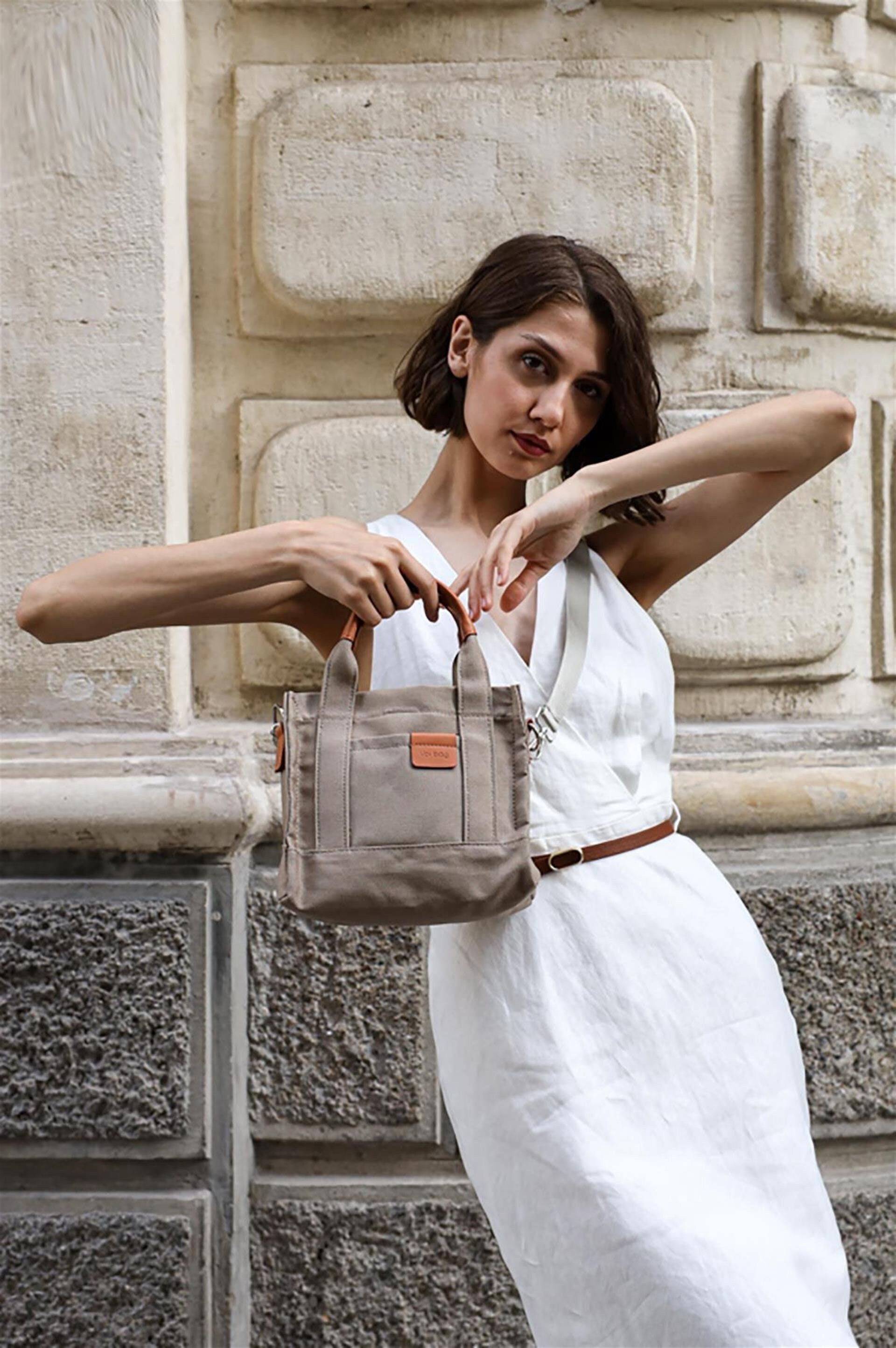 Mini Tote Bag Small Tote Bag Mini Tote Handbag Miniature Tote Bag Tote ...