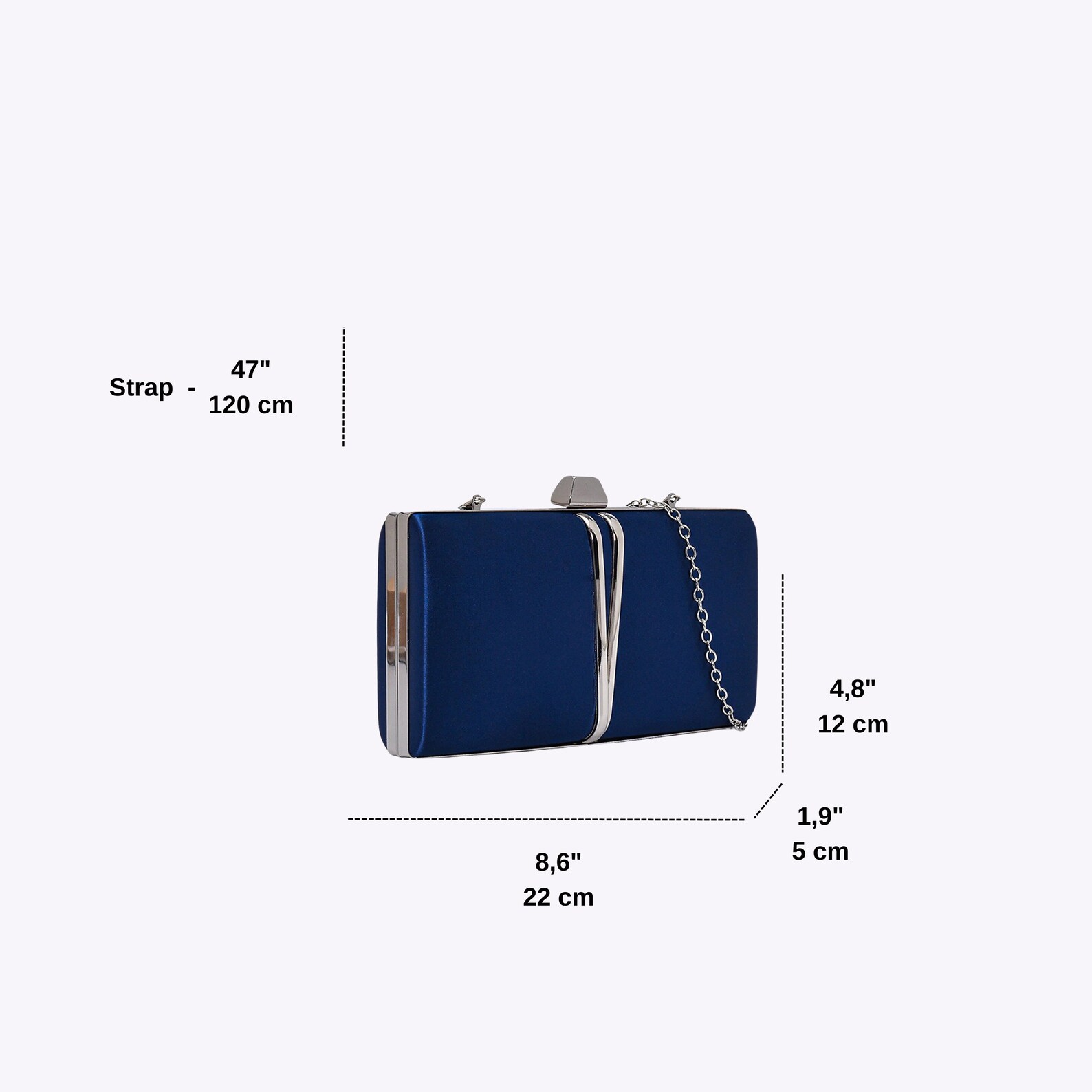 Navy Evening Bag Navy Clutch Bag Leather Clutch Bag Small Leather Purse ...