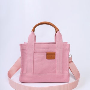 Pink Tote Bag Small Pink Purse Mini Pink Purse Mini Pink Bag small Pink ...