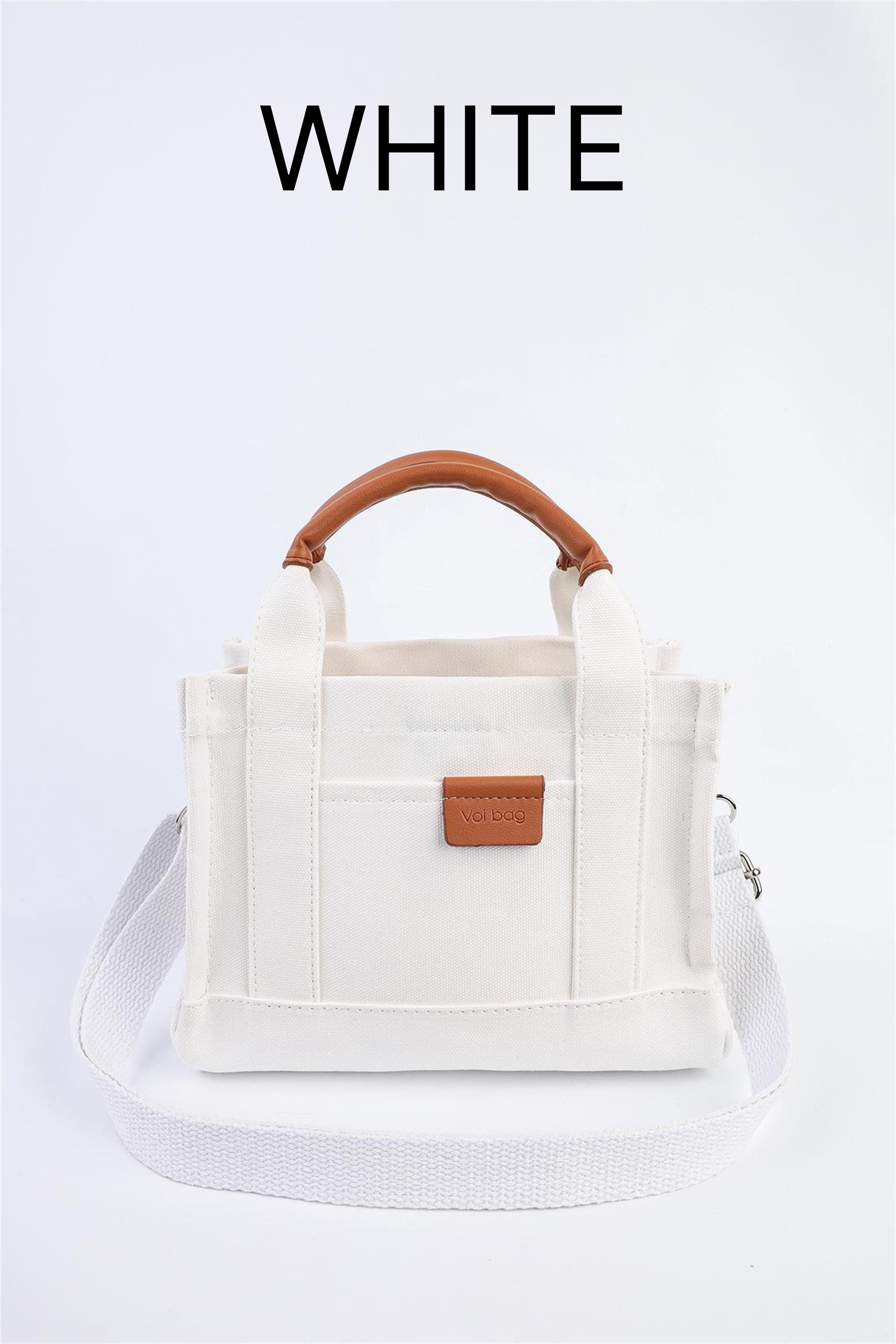 White Canvas Bag Mini Tote Bag Small Tote Bag Canvas Tote Bag Cotton ...