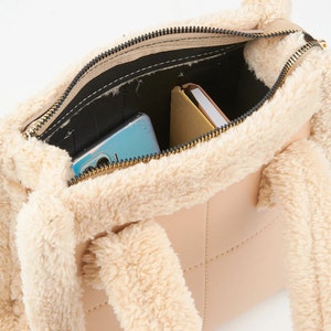 Faux Fur Bag - Fuzzy Tote - Faux Fur Purse - Faux Fur Tote Bag - Fur ...