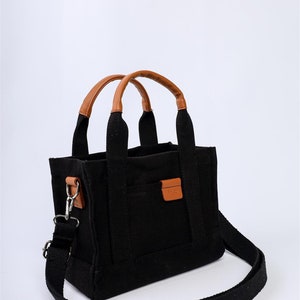 Small Tote Bag - Canvas Tote Bag - Crossbody Tote Bag - Canvas Handbags ...