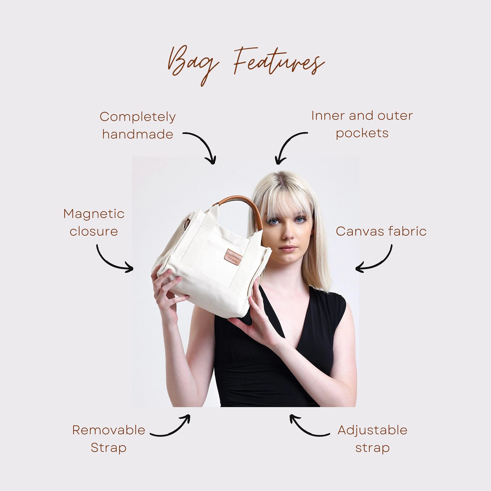 Small Tote Bag Mini Tote Bag Small Canvas Bag Mini Canvas Tote Small ...