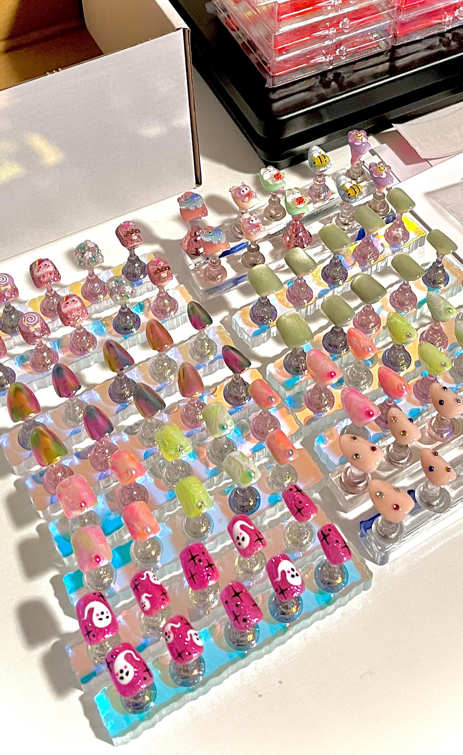 3 Set Lucky Scoop, Press on Nail Bundle, 30 PC Press on Nail Set | Fake ...