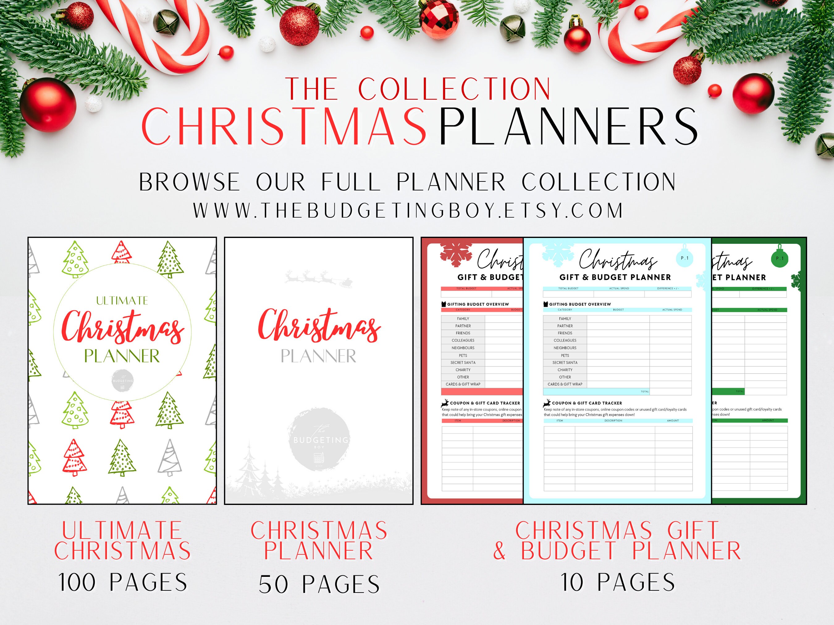 Christmas Planner Printable, Christmas Gift List, Xmas Planner ...