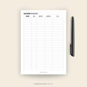 Income and Expense Tracker Printable: Monthly Budget Overview (a4/a5 ...