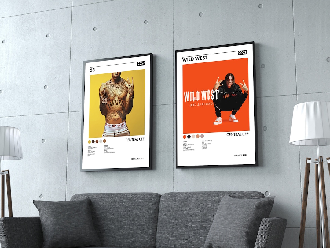 Album Poster 23 and Wild West by Central Cee | Central Cee Poster Album ...